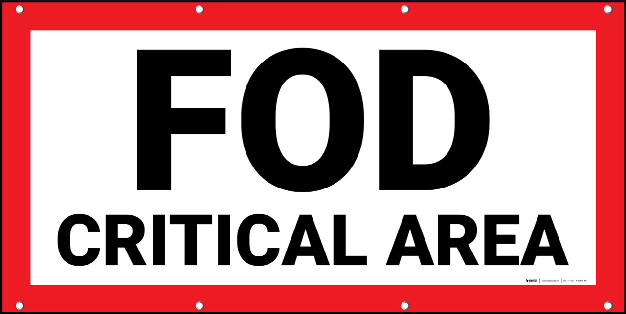FOD Critical Area Black Text Banner