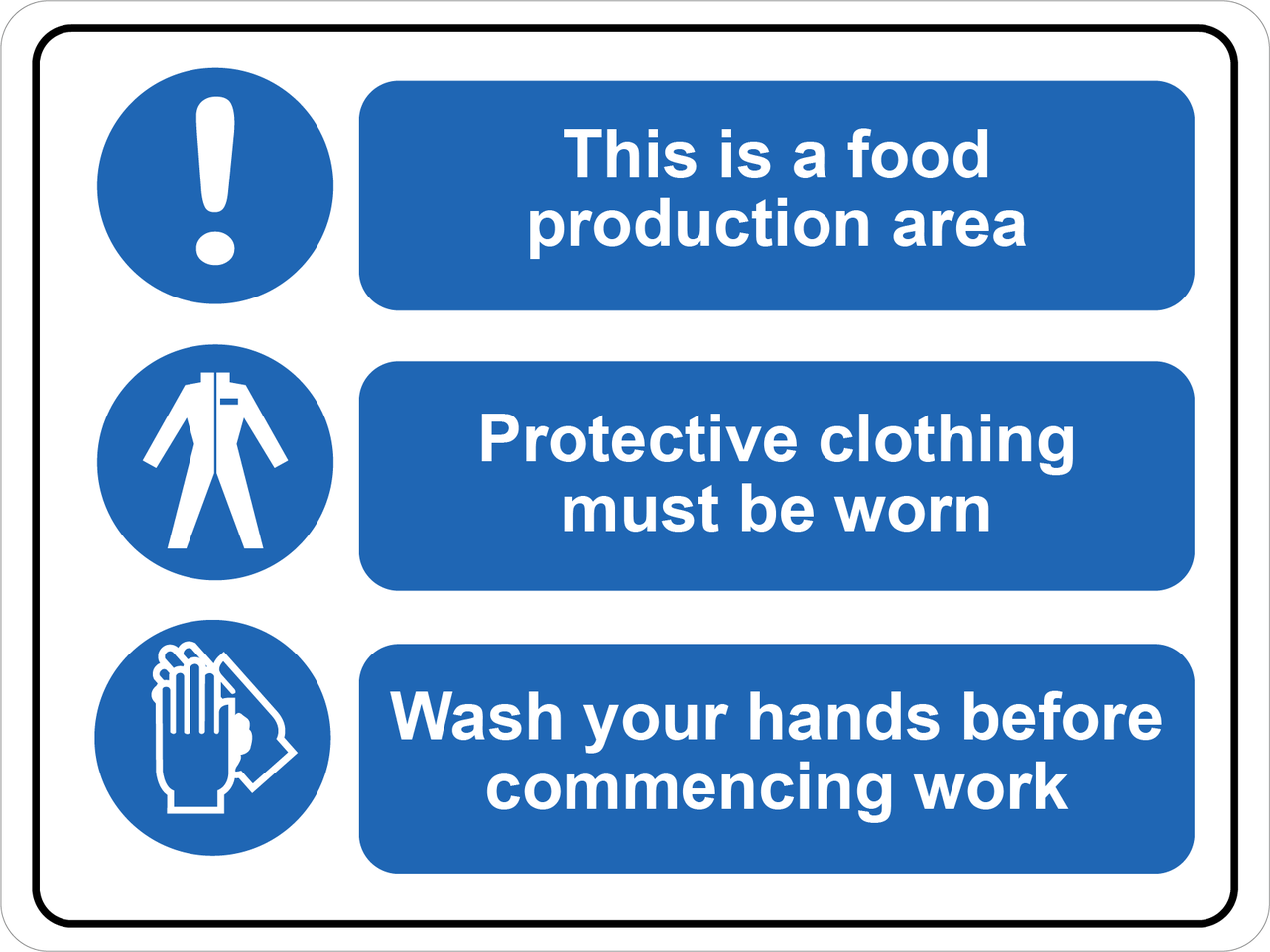 Food Production Area Floor Sign