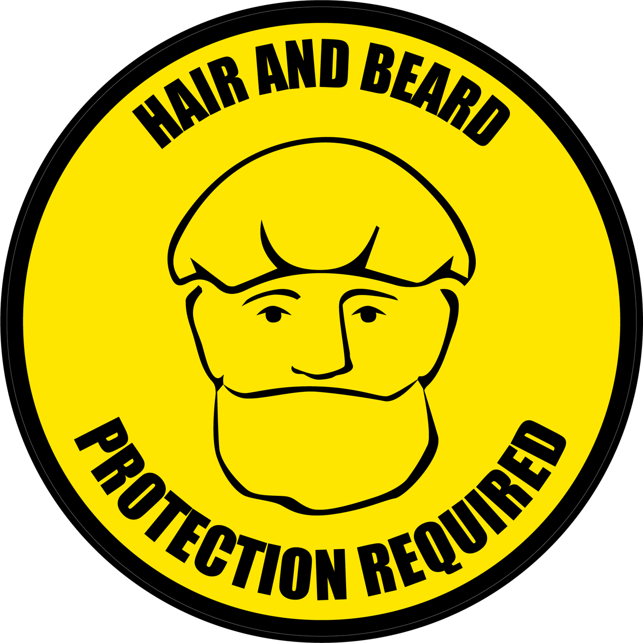 Hair and Beard Protection Required Floor Sign (Version 1) | Creative ...