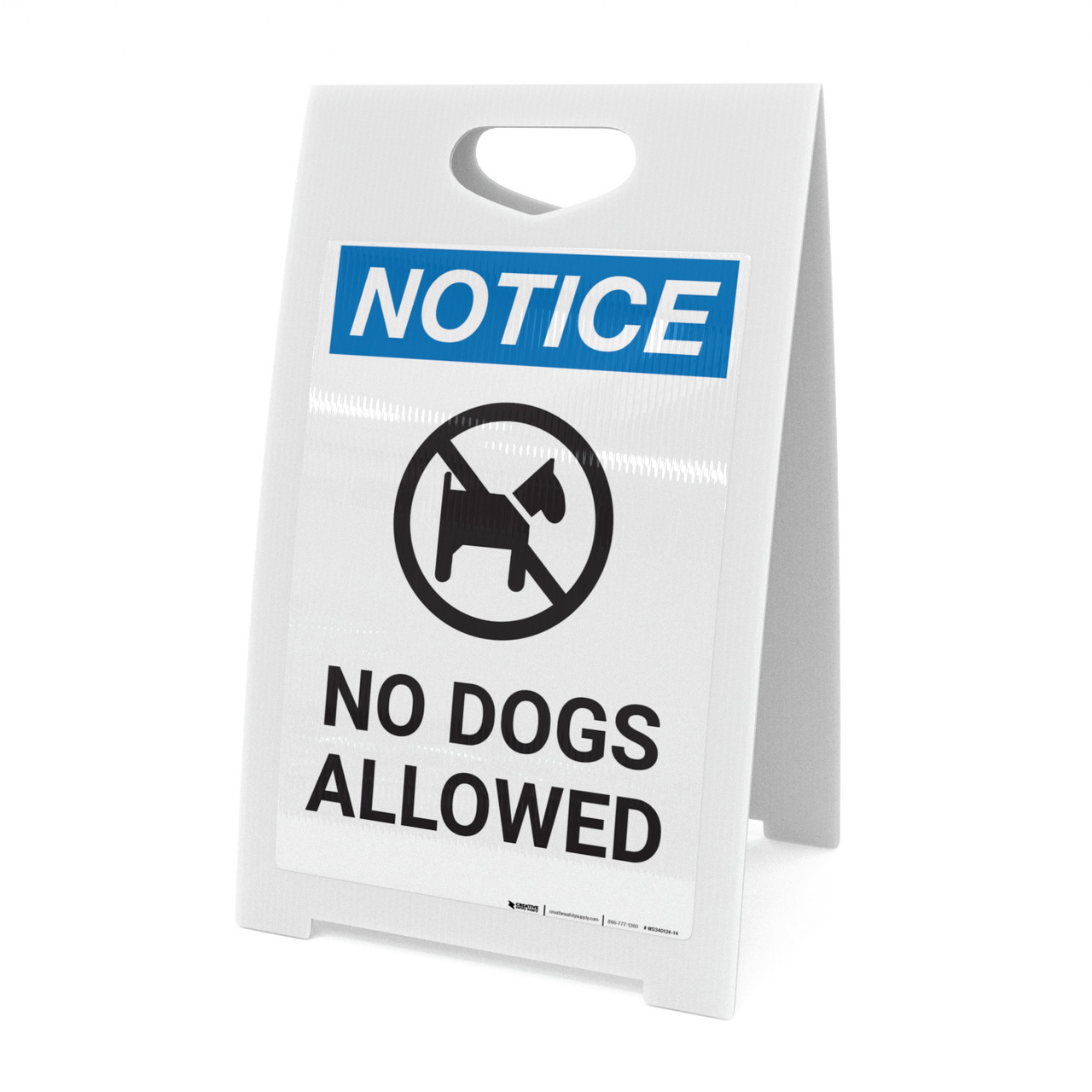 Notice: No Dogs Allowed with Icon - A-Frame Sign