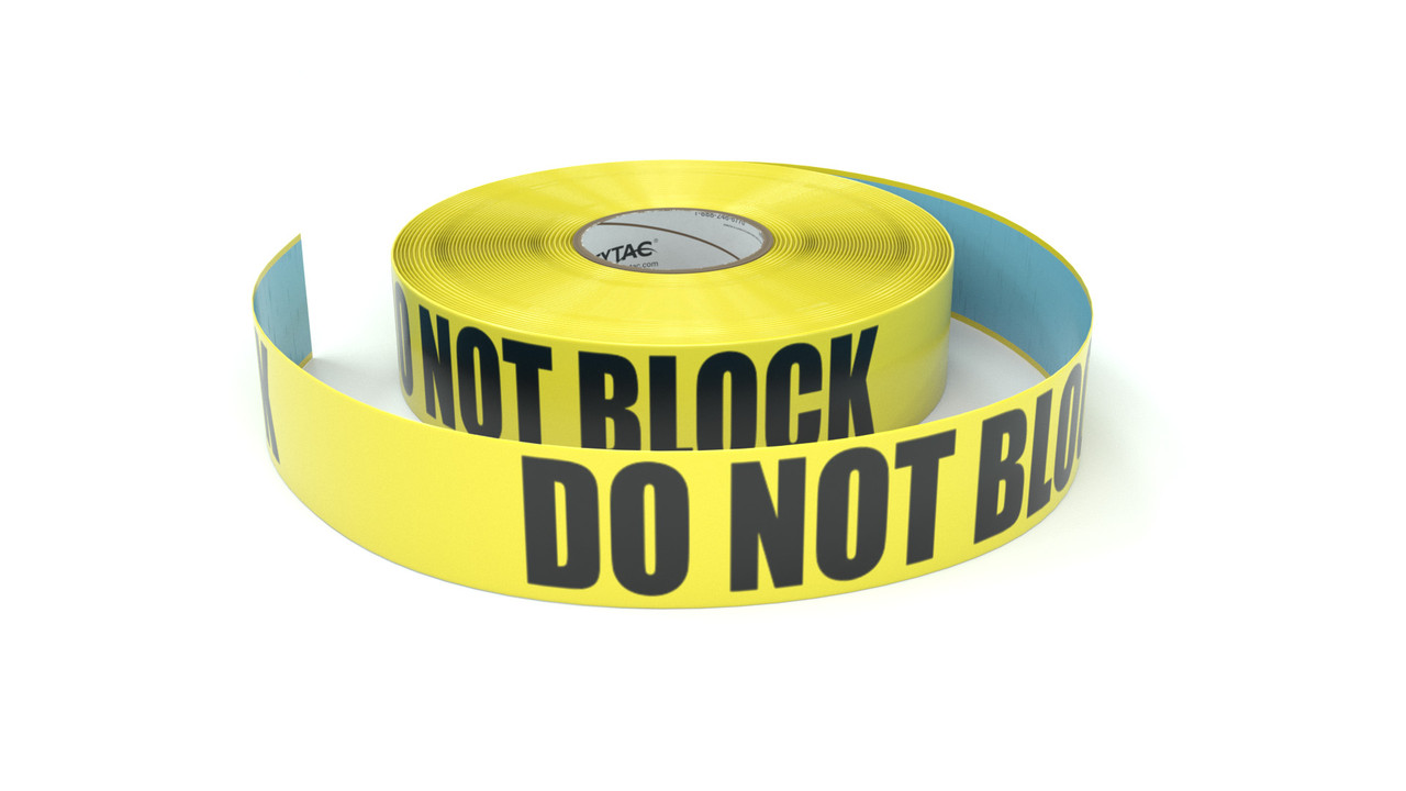 Do Not Block Inline Printed Floor Marking Tape