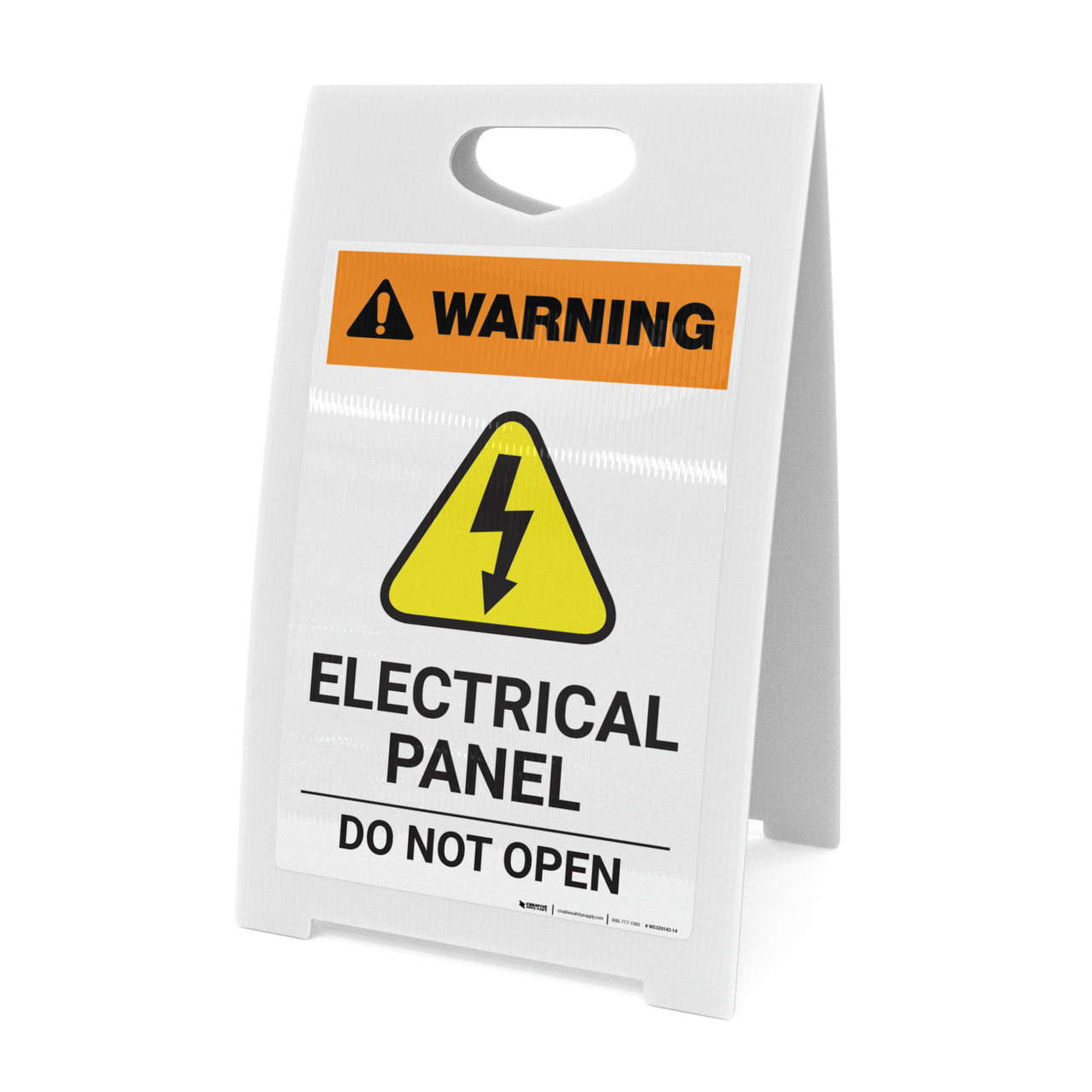 Warning: Electrical Panel - Do Not Open with Icon - A-Frame Sign ...