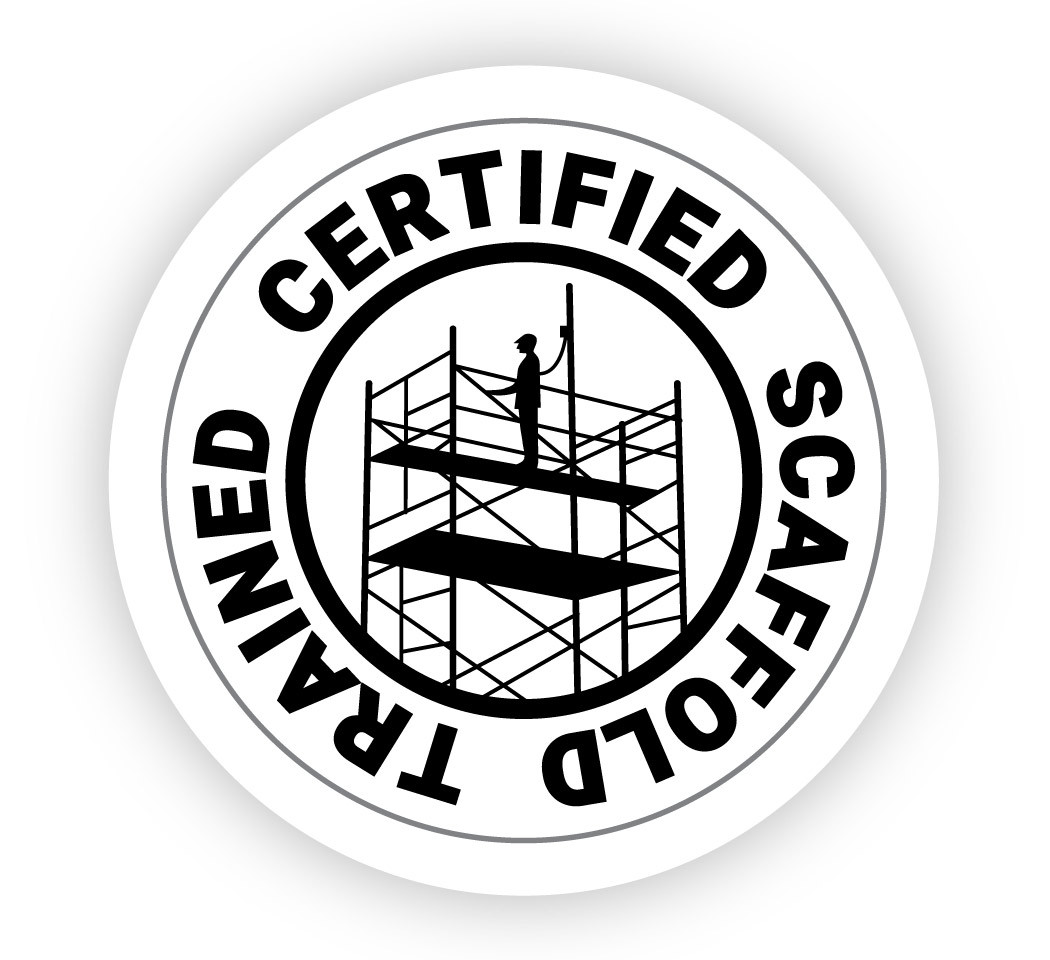 Certified Scaffold Trained - Hard Hat Sticker
