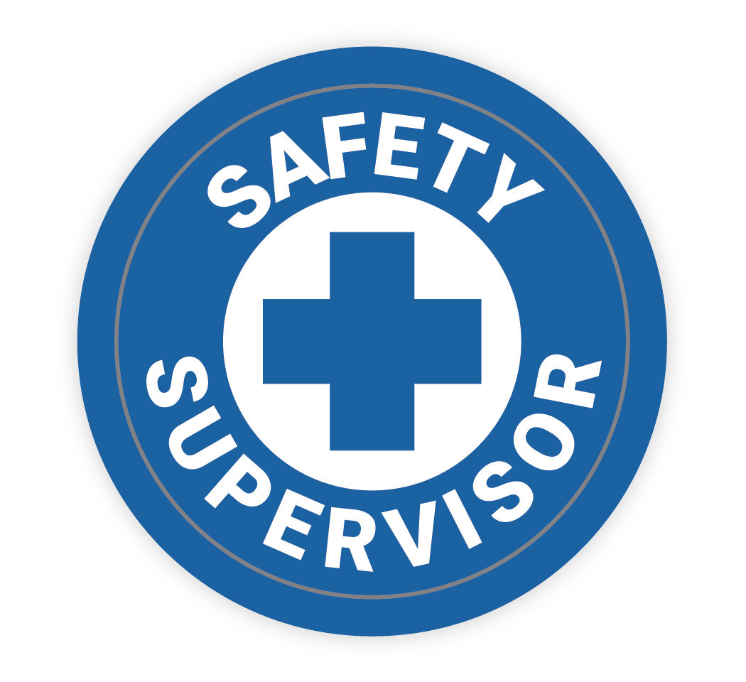 Safety Supervisor - Hard Hat Sticker