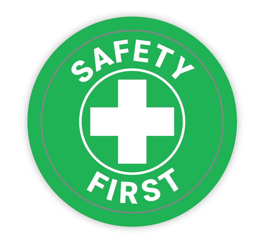 Safety First Green - Hard Hat Sticker
