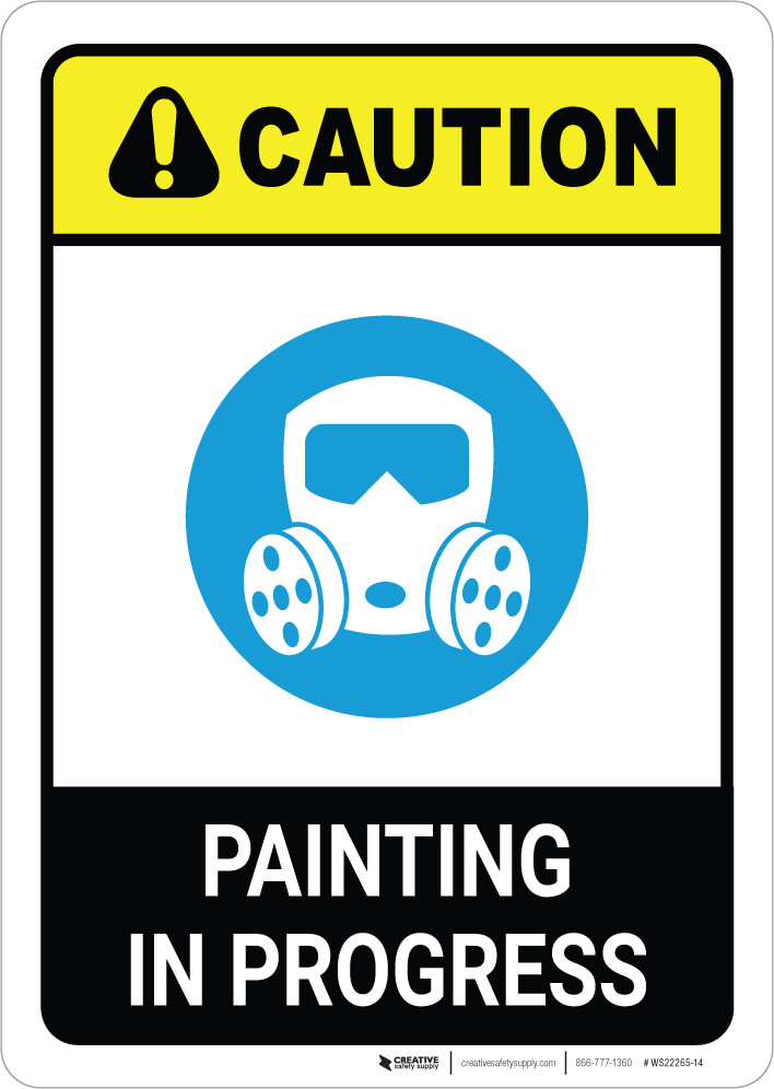 Caution: Painting In Progress with Icon ANSI Portrait
