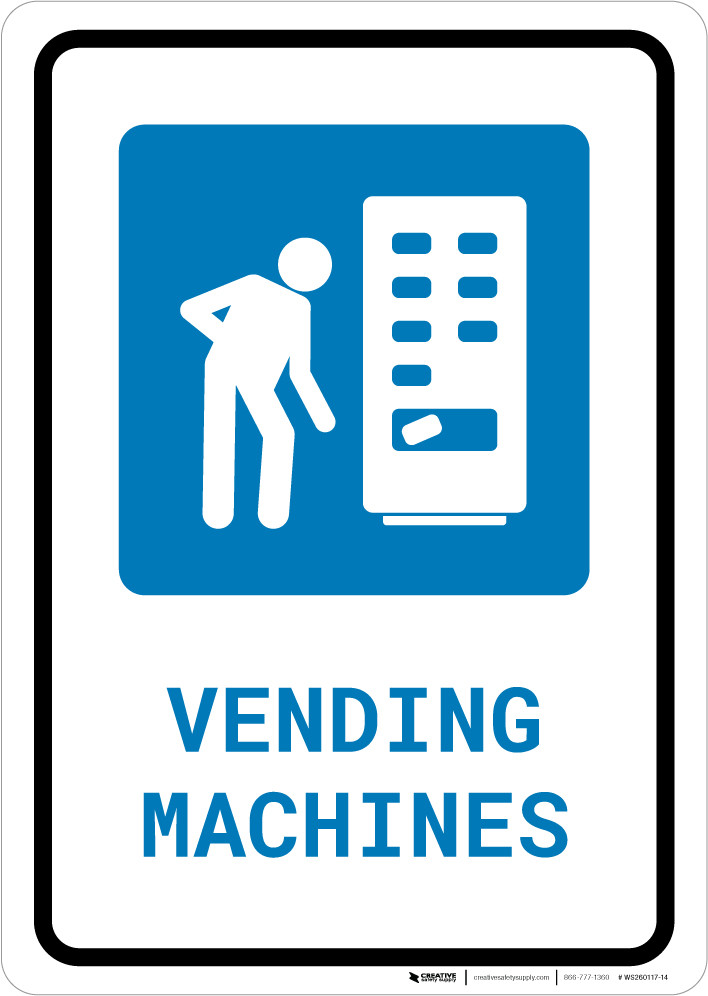 Vending Machines with Icon Portrait v2 - Wall Sign