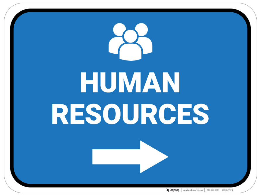 Human Resources Arrow Right Rectangular - Floor Sign