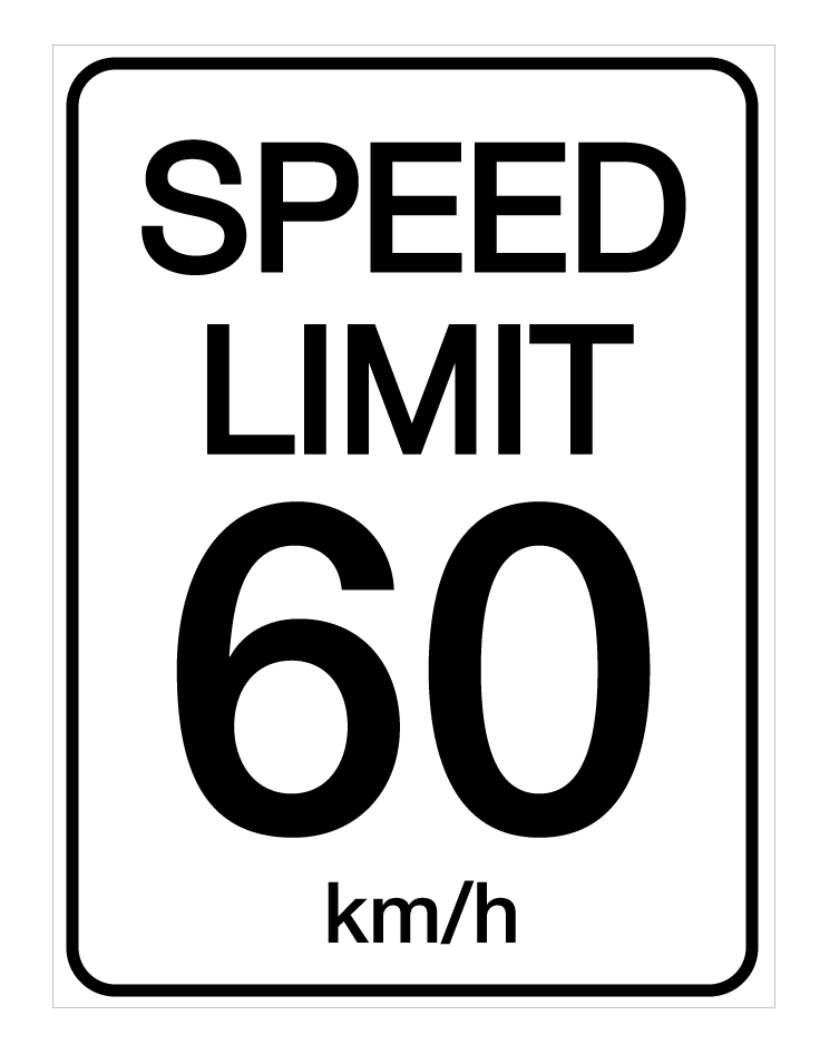 Speed Limit 60 Kmh Wall Sign Creative Safety Supply Speed Limit 60 Kmh Wall Sign Creative Safety Supply