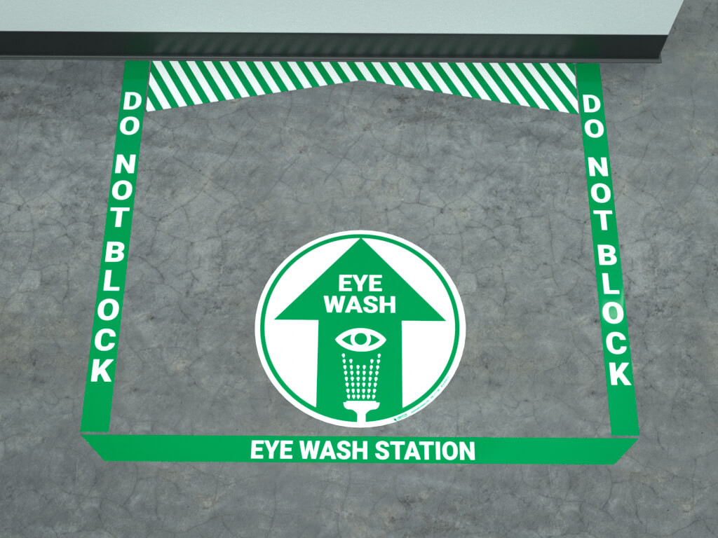 Eye Wash Station - Pre Made Floor Sign Bundle | Creative Safety Supply