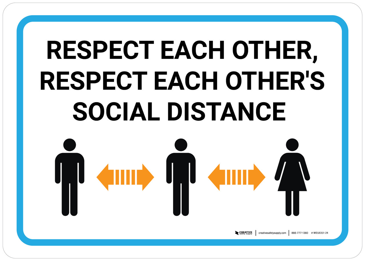 Respect Each Other Respect Each Others Social Distance with Icon ...