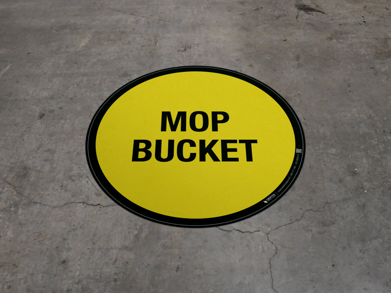 Mop Bucket Text Sign | Creative Safety Supply