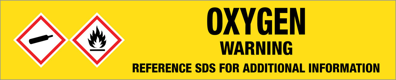 Oxygen [CAS# 7782-44-7] - GHS Pipe Marking Label | Creative Safety Supply