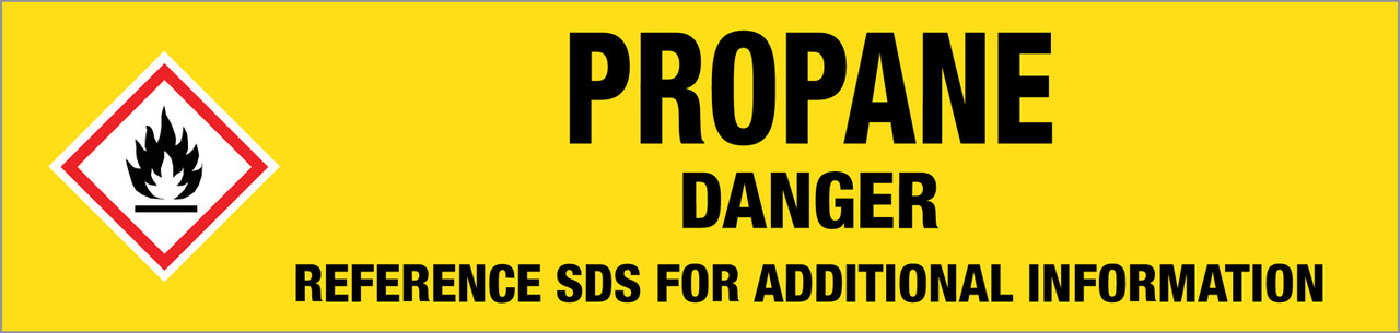 Propane [CAS# 74-98-6] - GHS Pipe Marking Label