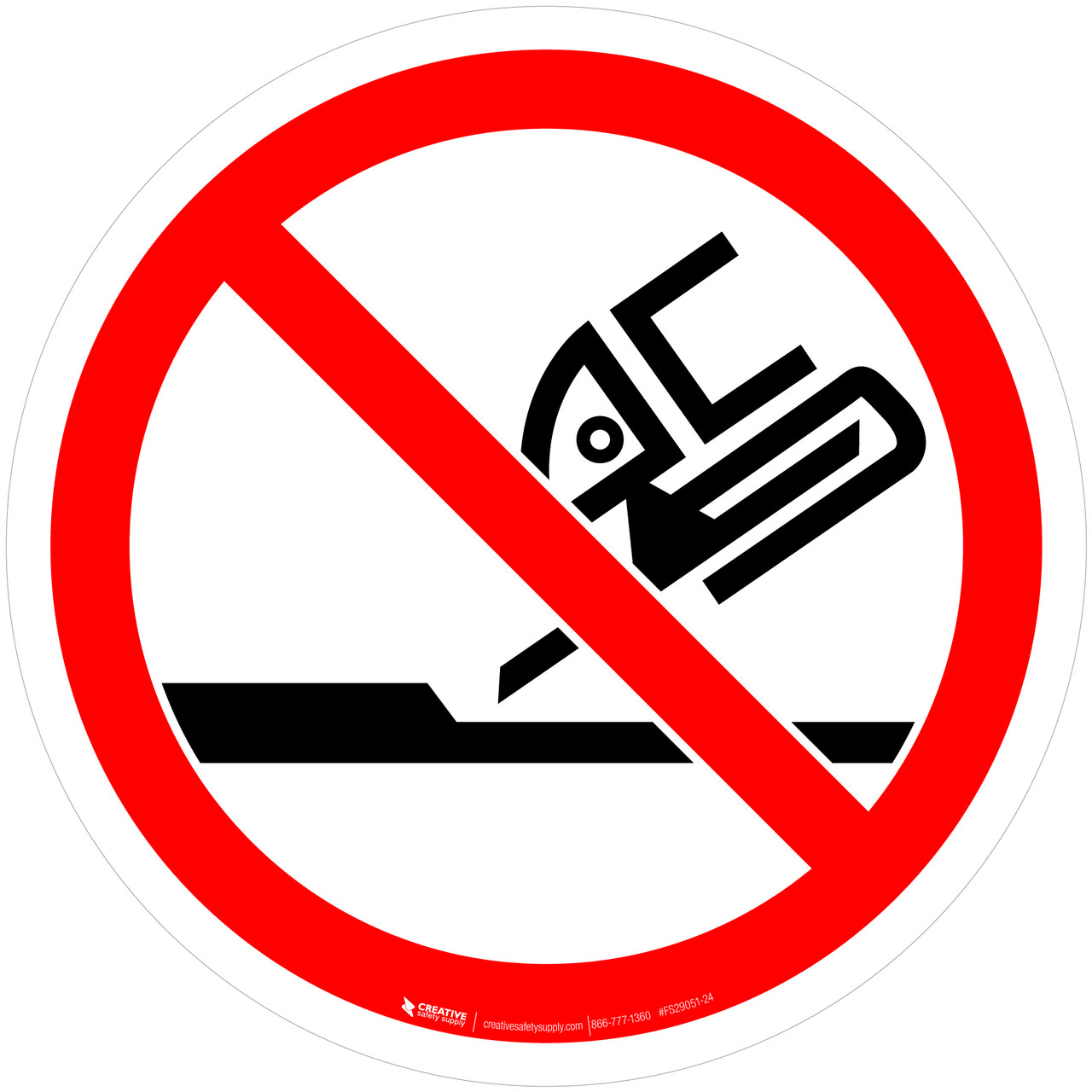 Do Not Use For Face Grinding Prohibition ISO Floor Sign Creative do-not-use-for-face-grinding-prohibition-iso-floor-sign-creative