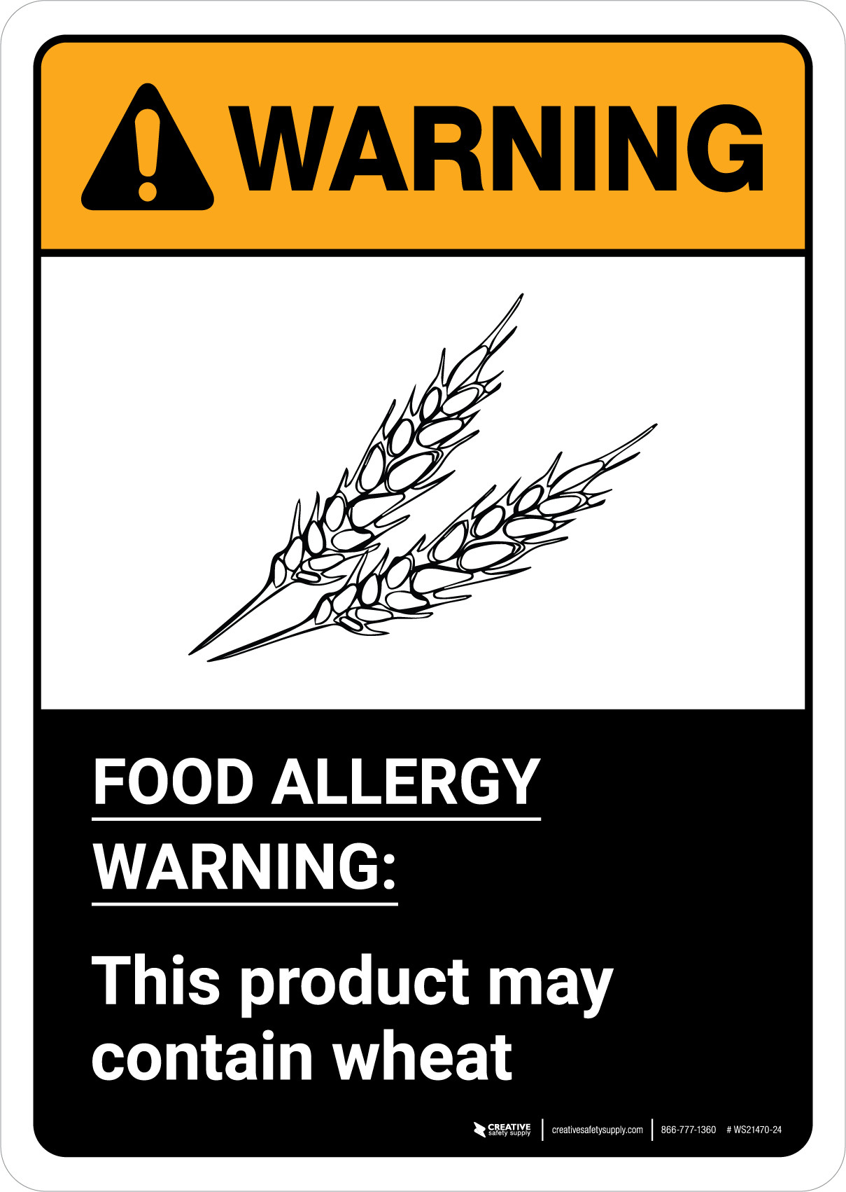 Warning: Food Allergy Warning - This Product May Contain Wheat with ...