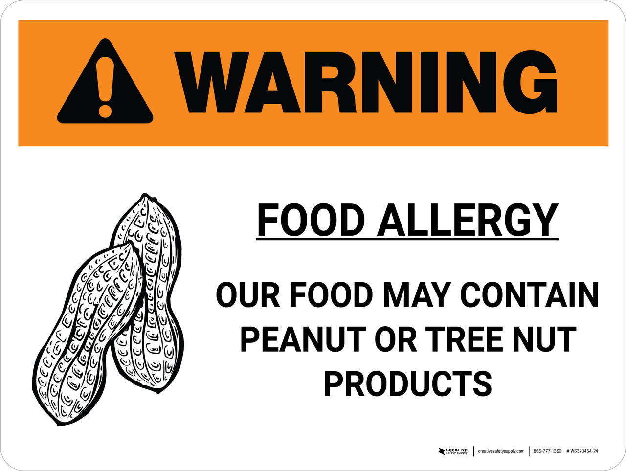 Warning: Food Allergy Our Food May Contain Peanut Tree Nut Products ...