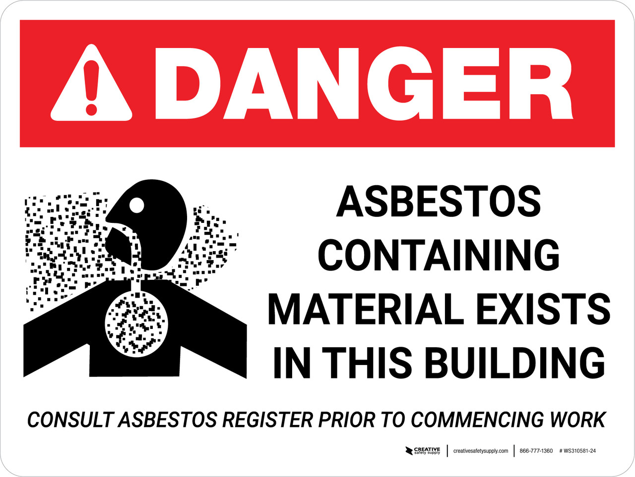 Danger: Asbestos Containing Material Exists in This Building Landscape ...