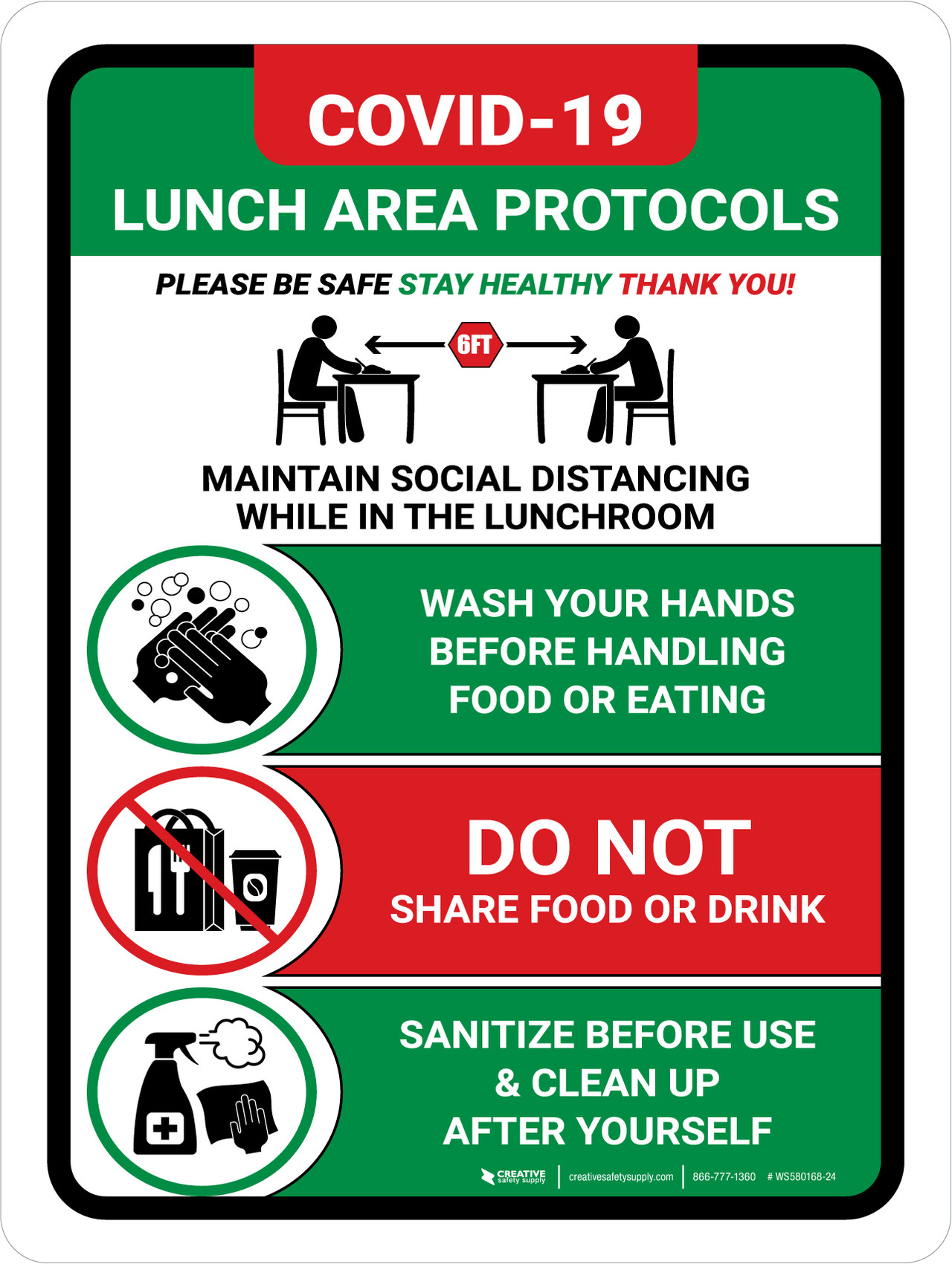 Lunchroom Signs | Creative Safety Supply