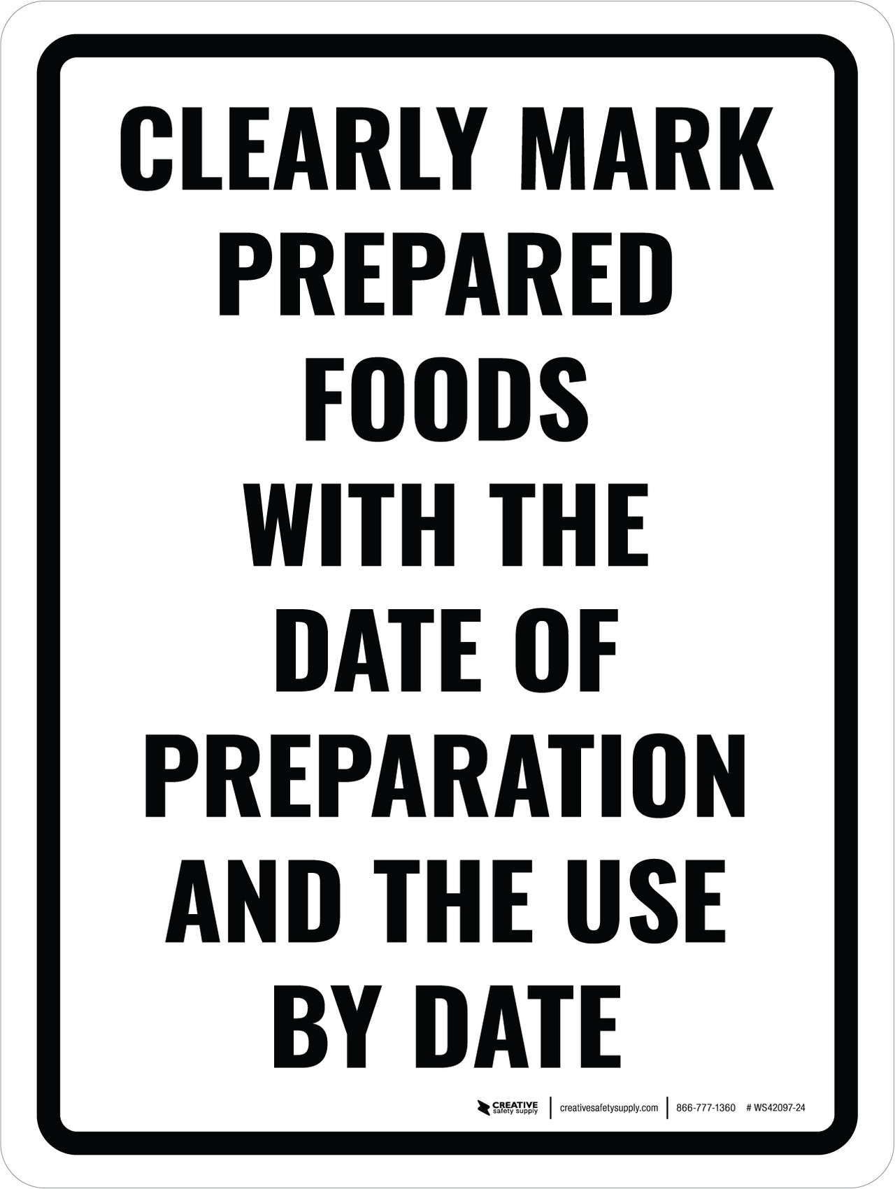 Food Storage Signs | Creative Safety Supply