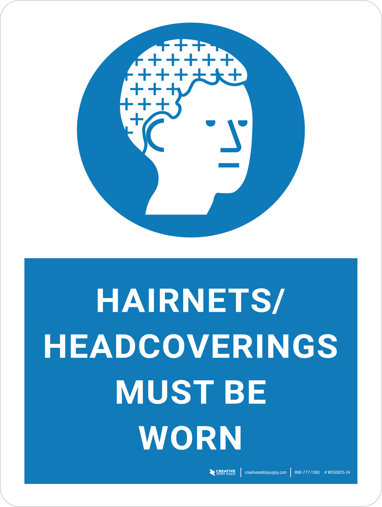 Hairnets/Headcoverings Must Be Worn with Icon Portrait - Wall Sign