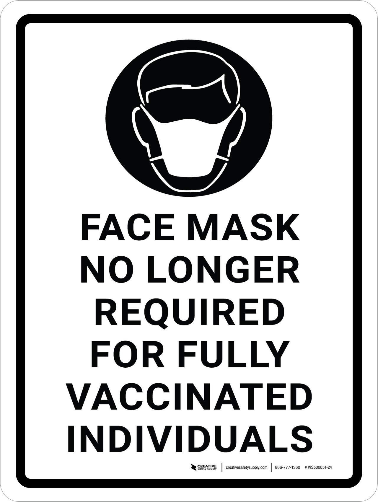 Face Mask No Longer Required For Fully Vaccinated Individuals with Icon ...
