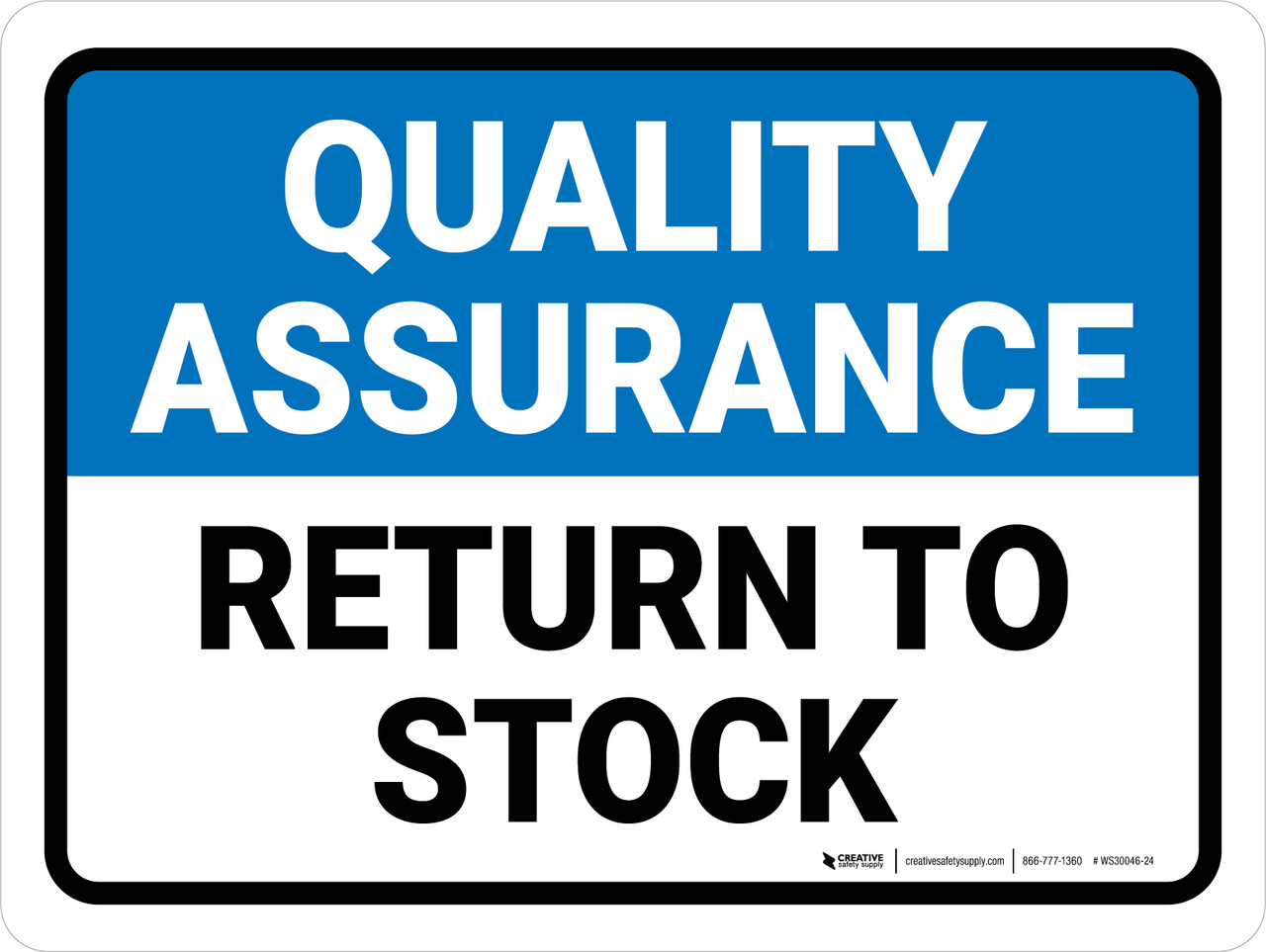 Inventory Signs | Creative Safety Supply