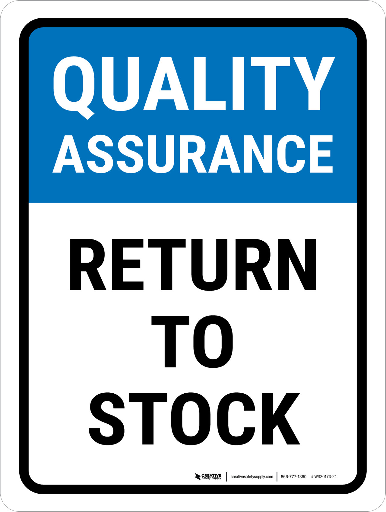 Inventory Signs | Creative Safety Supply