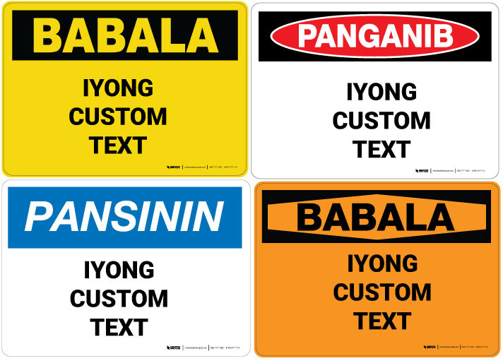 Create Custom OSHA Filipino Wall Sign | Creative Safety Supply