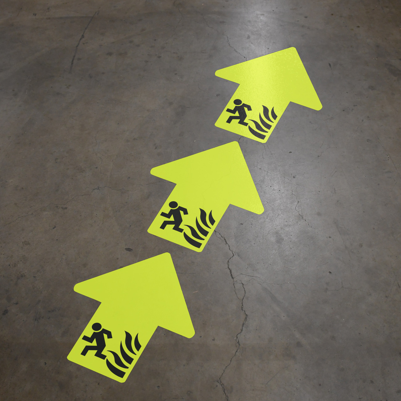 Fire Exit Wayfinding Floor Sign Arrows