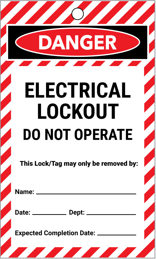 Electrical Lockout - Do Not Operate - Lockout Tags
