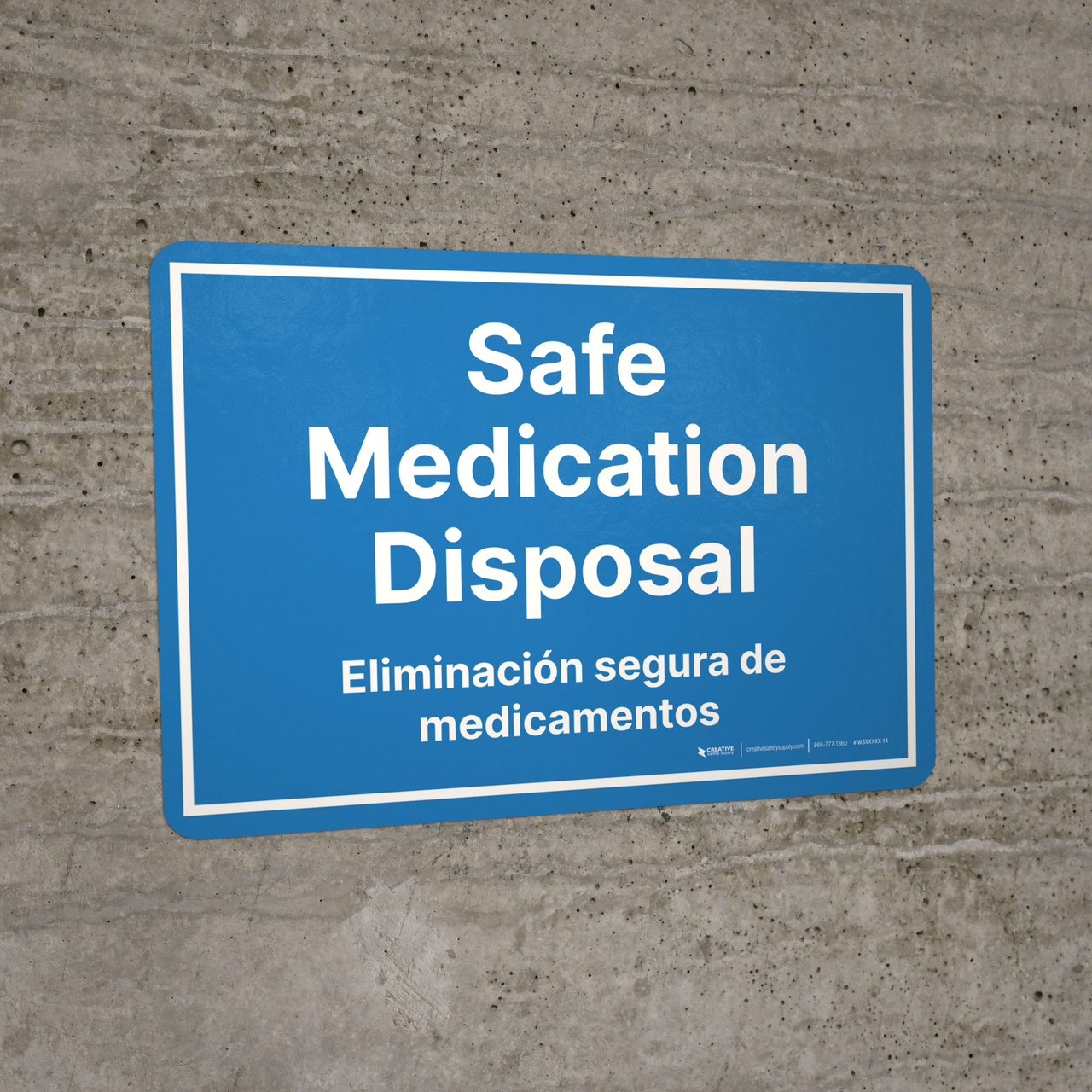 Safe Medication Disposal - Bilingual Spanish Landscape - Wall Sign ...
