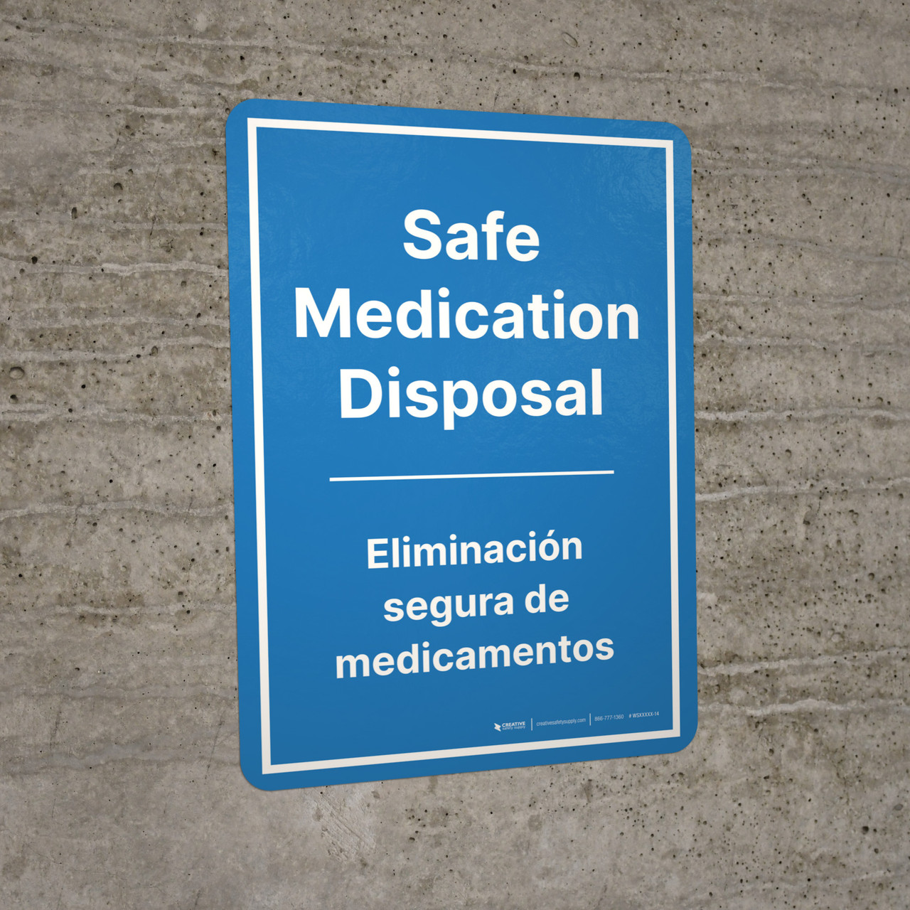 Safe Medication Disposal - Bilingual Spanish Portrait - Wall Sign ...