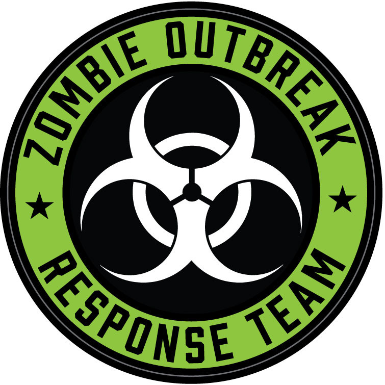 Hard Hat Sticker - Zombie Outbreak Response Team Biohazard