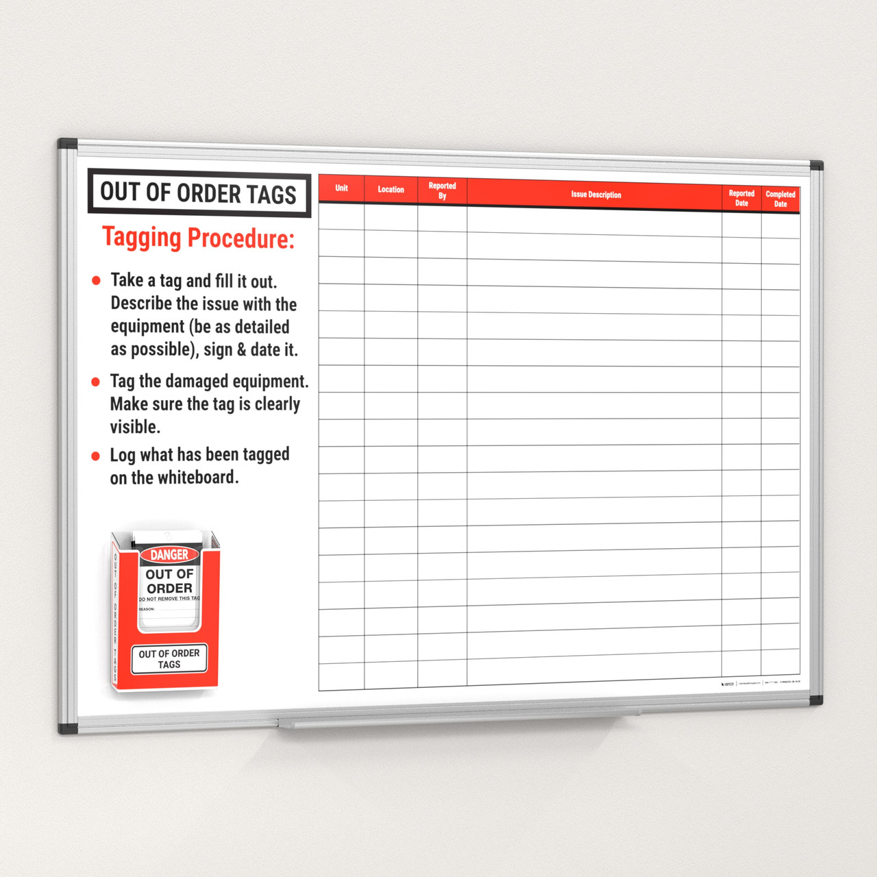 Out of Order Tags - 36X24 Tag Station