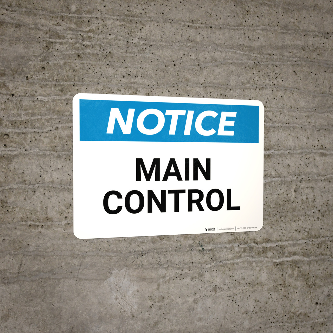 Notice: Main Control - Wall Sign
