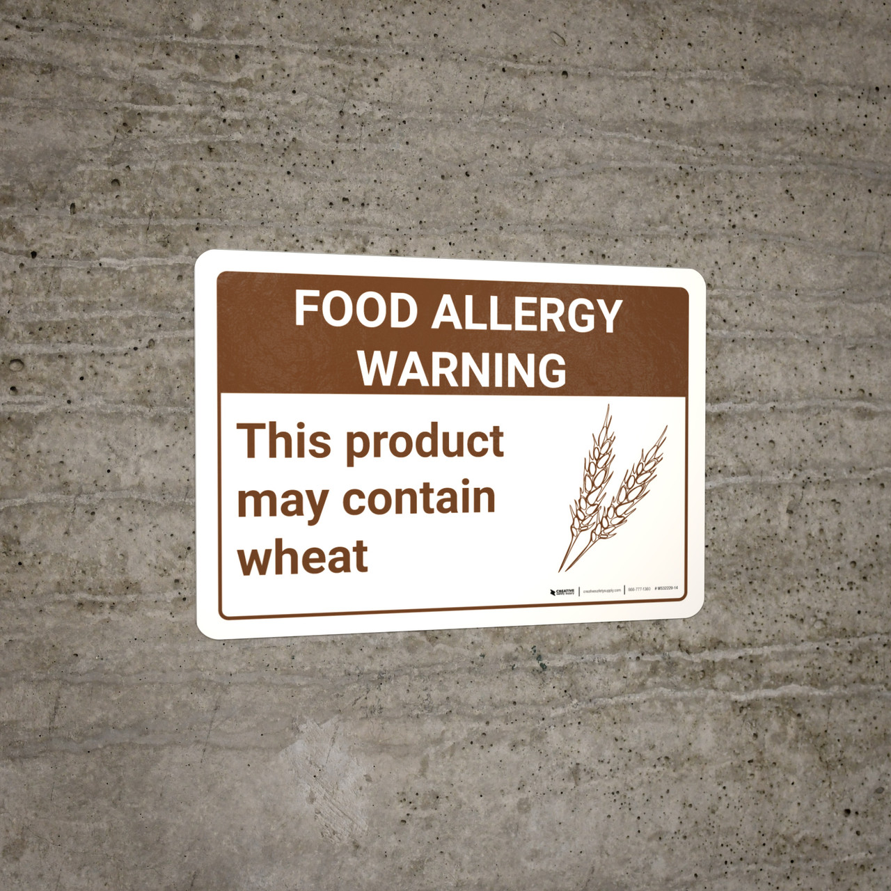 Warning: Food Allergy Warning Product May Contain Wheat with Icon ...