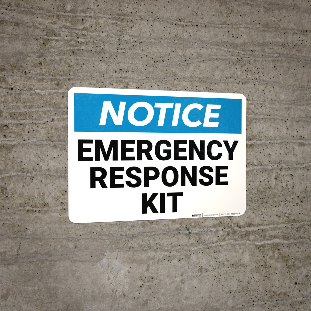 Notice: Emergency Response Kit Landscape - Wall Sign