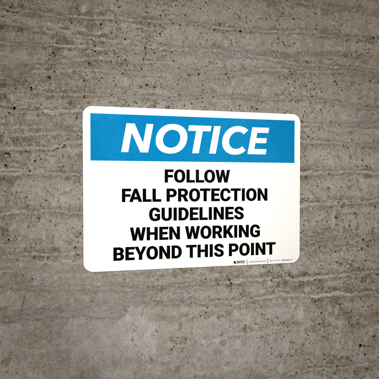 Notice: Follow Fall Protection Guidelines When Working Landscape - Wall ...
