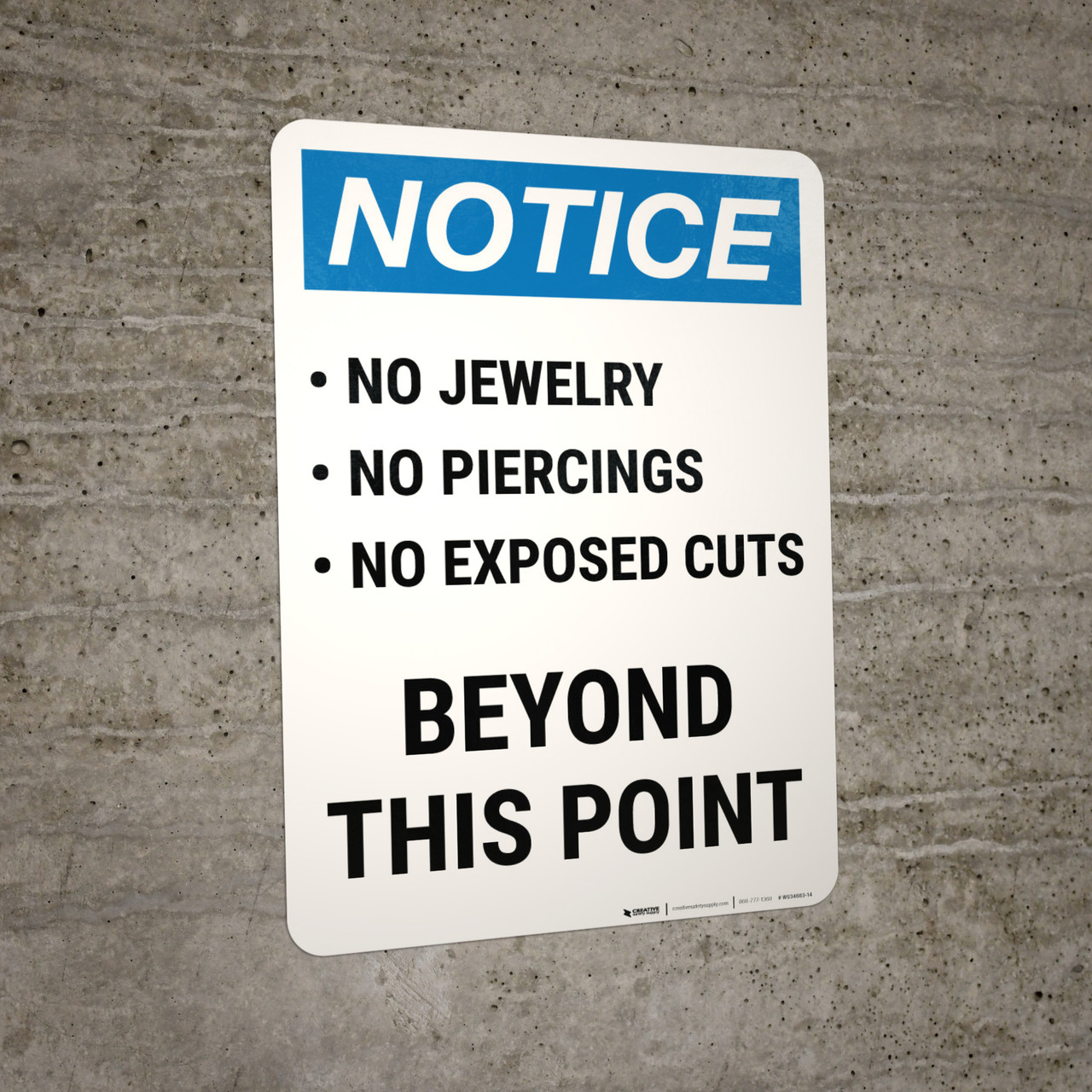Notice: Food No Jewerly Piercing Exposed Cuts Bulleted List Portrait ...