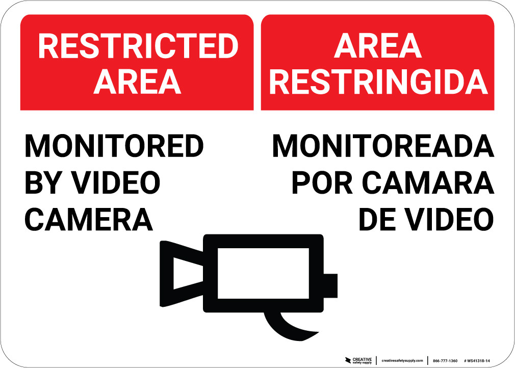 Bilingual Spanish Restricted Area - Wall Sign