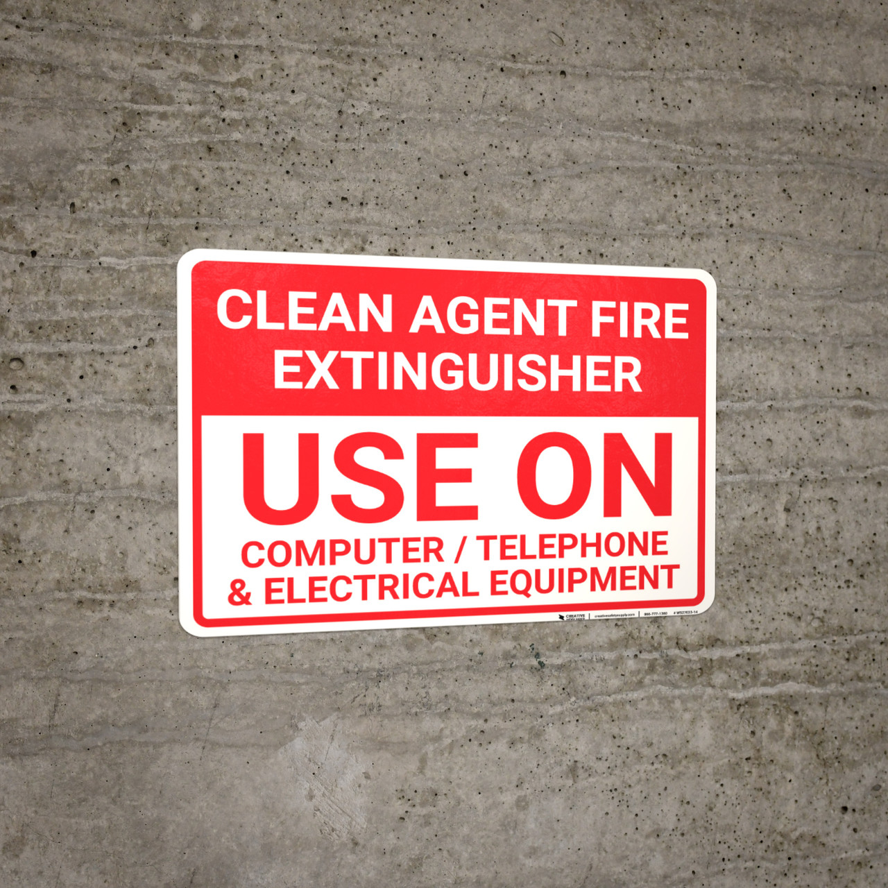 Clean Agent Fire Extinguisher Landscape - Wall Sign