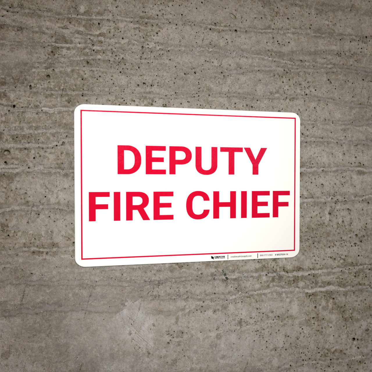 Deputy Fire Chief Landscape - Wall Sign