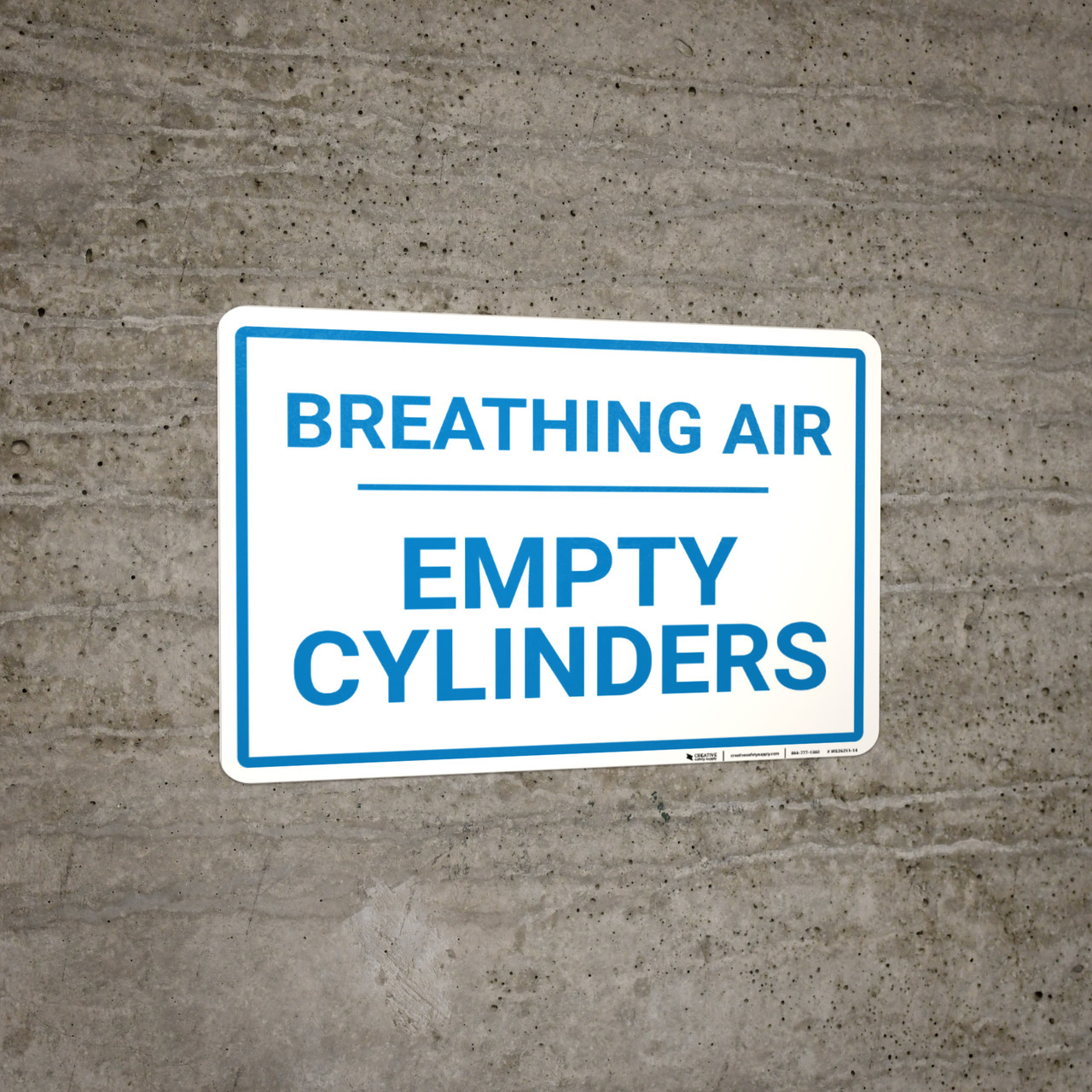Breathing Air Empty Cylinders Landscape - Wall Sign | Creative Safety ...