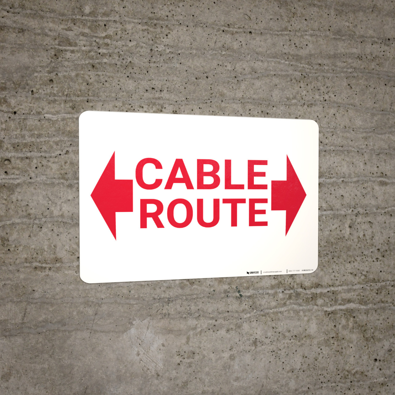 Cable Route with Arrows Landscape - Wall Sign