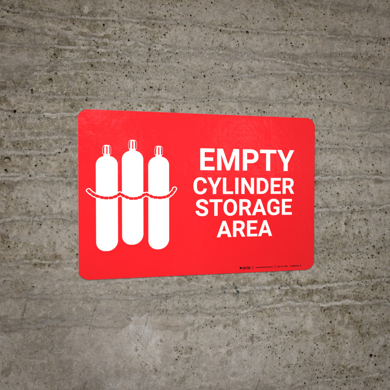Empty Cylinder Storage Area with Icon Landscape - Wall Sign | Creative ...