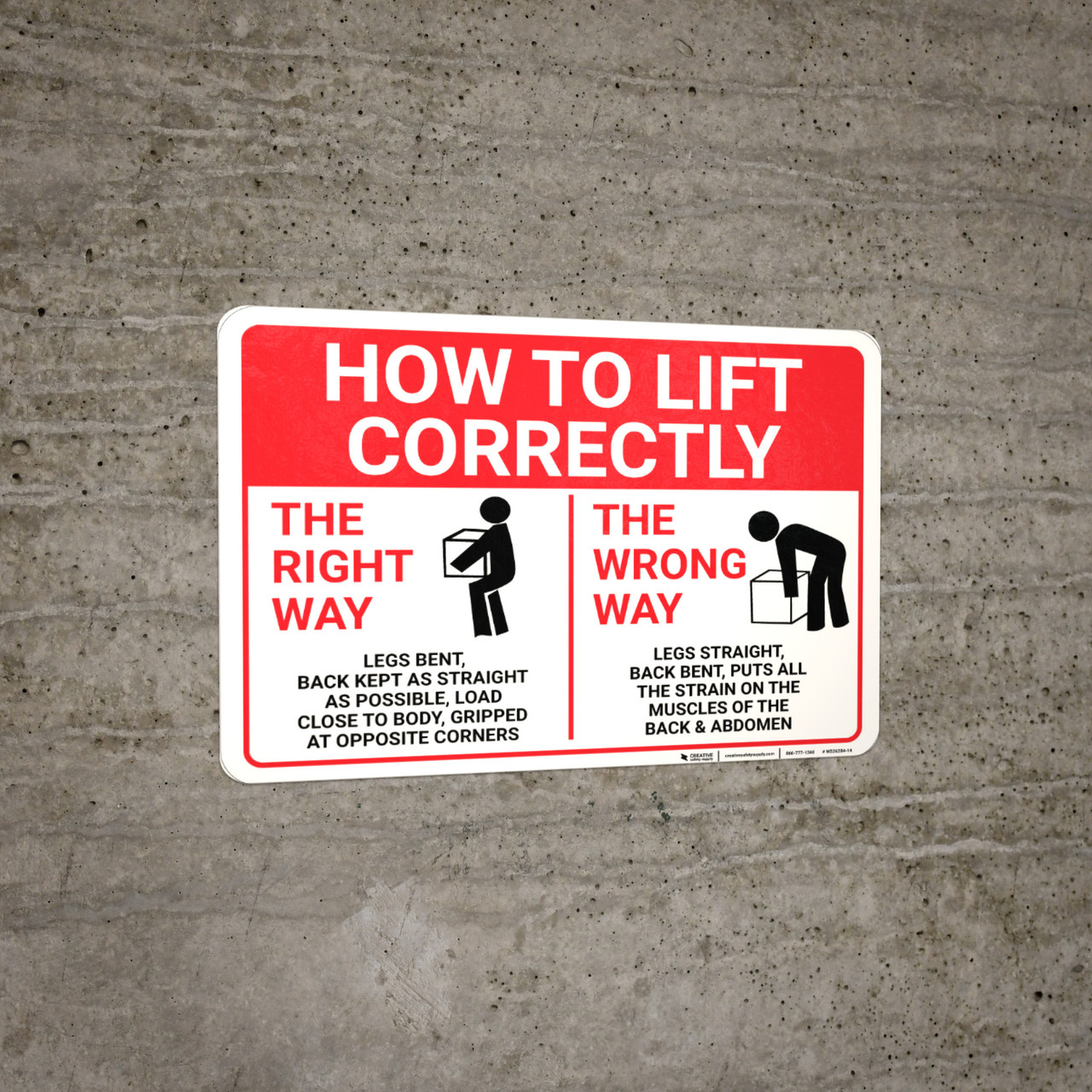 How To Lift Correctly with Icons Landscape - Wall Sign | Creative ...