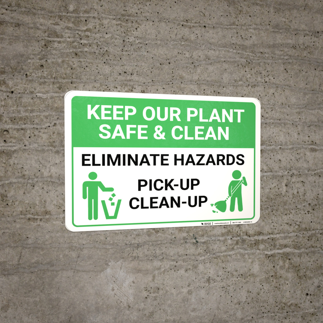 Keep Our Plant Safe And Clean Eliminate Hazards with Icons Landscape ...