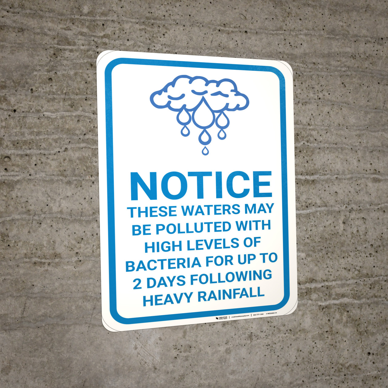 Notice These Waters May Be Polluted with Icon Portrait - Wall Sign