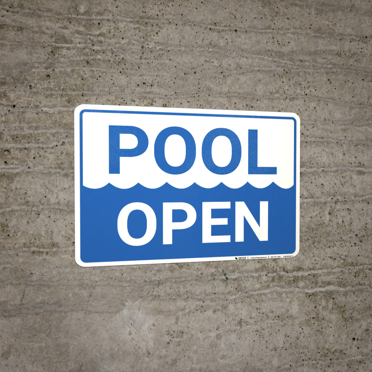 Pool Open Landscape - Wall Sign